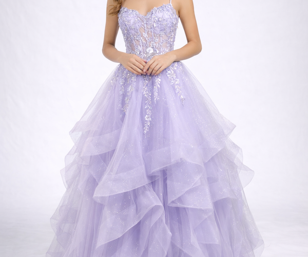 Jessica Stuart Hailey Lilac Ball Gown for Quinceaneras & Proms