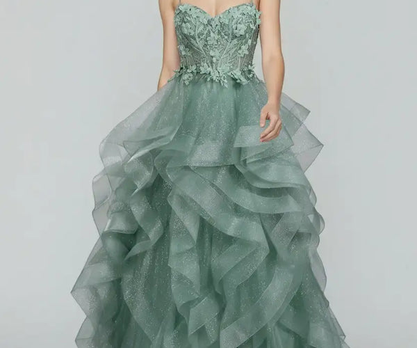 Jessica Stuart Sage Gown - Ruffled Elegance | Sacha
