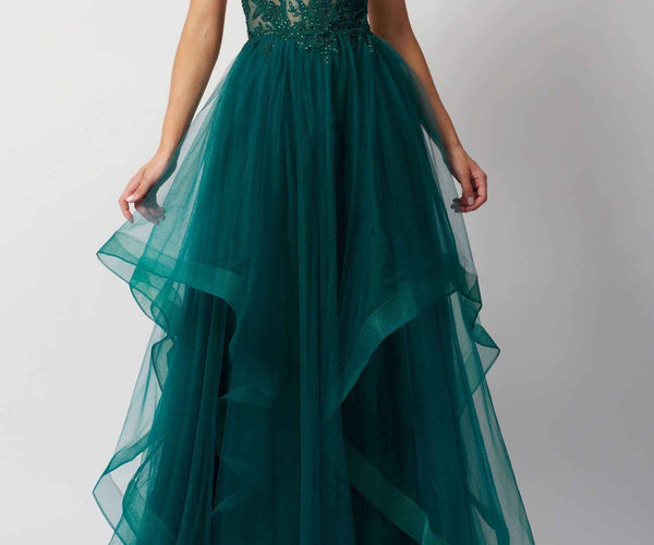 Mascara MC11519 Ballgown - Emerald Green Prom Dress