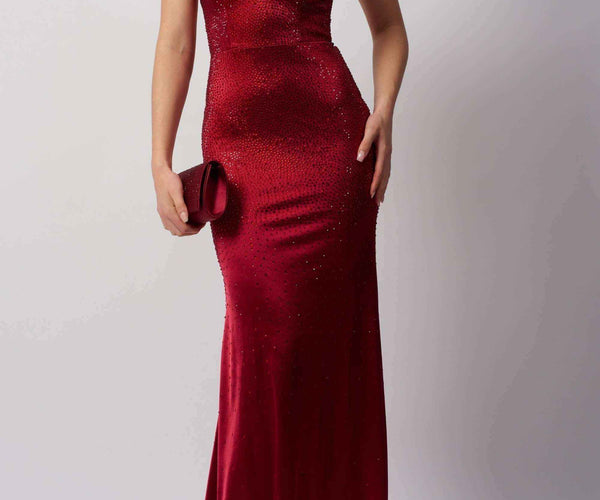 Berry Gown - Satin Backless Dress | Evening Elegance