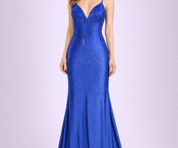 Poppy Prom Dress - Rhinestone Long Prom 2026 | Blue
