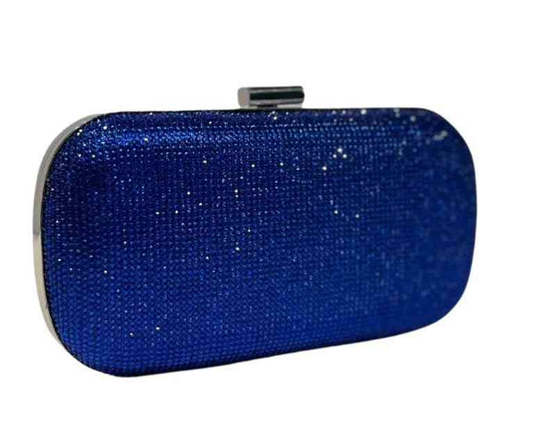 Royal Blue Clutch Bag - Diamante Evening | Shimmer Design