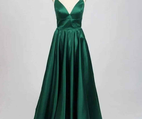 Green AVA Open Back Dress | Full Skirt, Lace Details